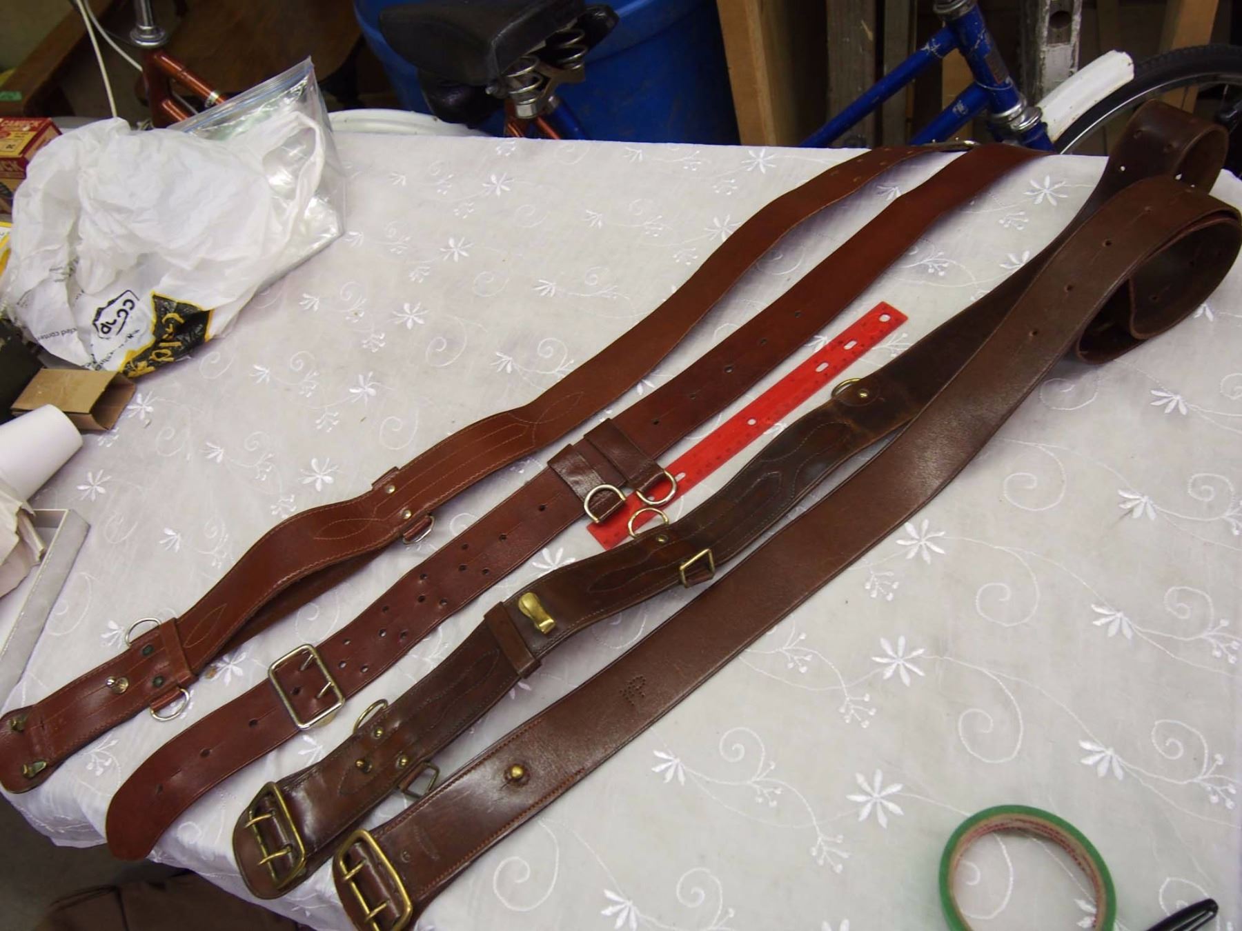 Lot Of RCMP Vintage Sam Brown Belts (1940's to 60's)