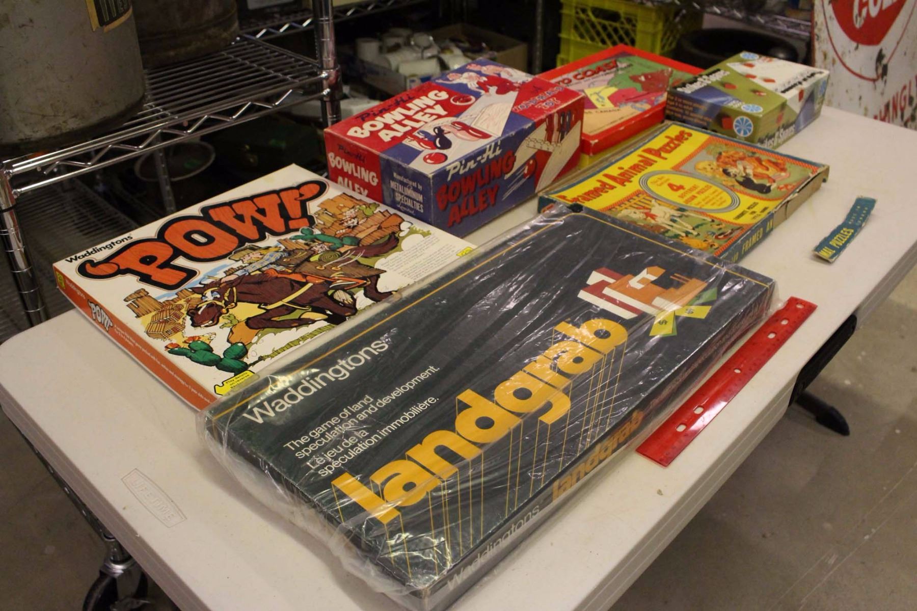 Lot of Vintage Board Games (6)(Pow, Coast to Coast, Bowling Alley ...