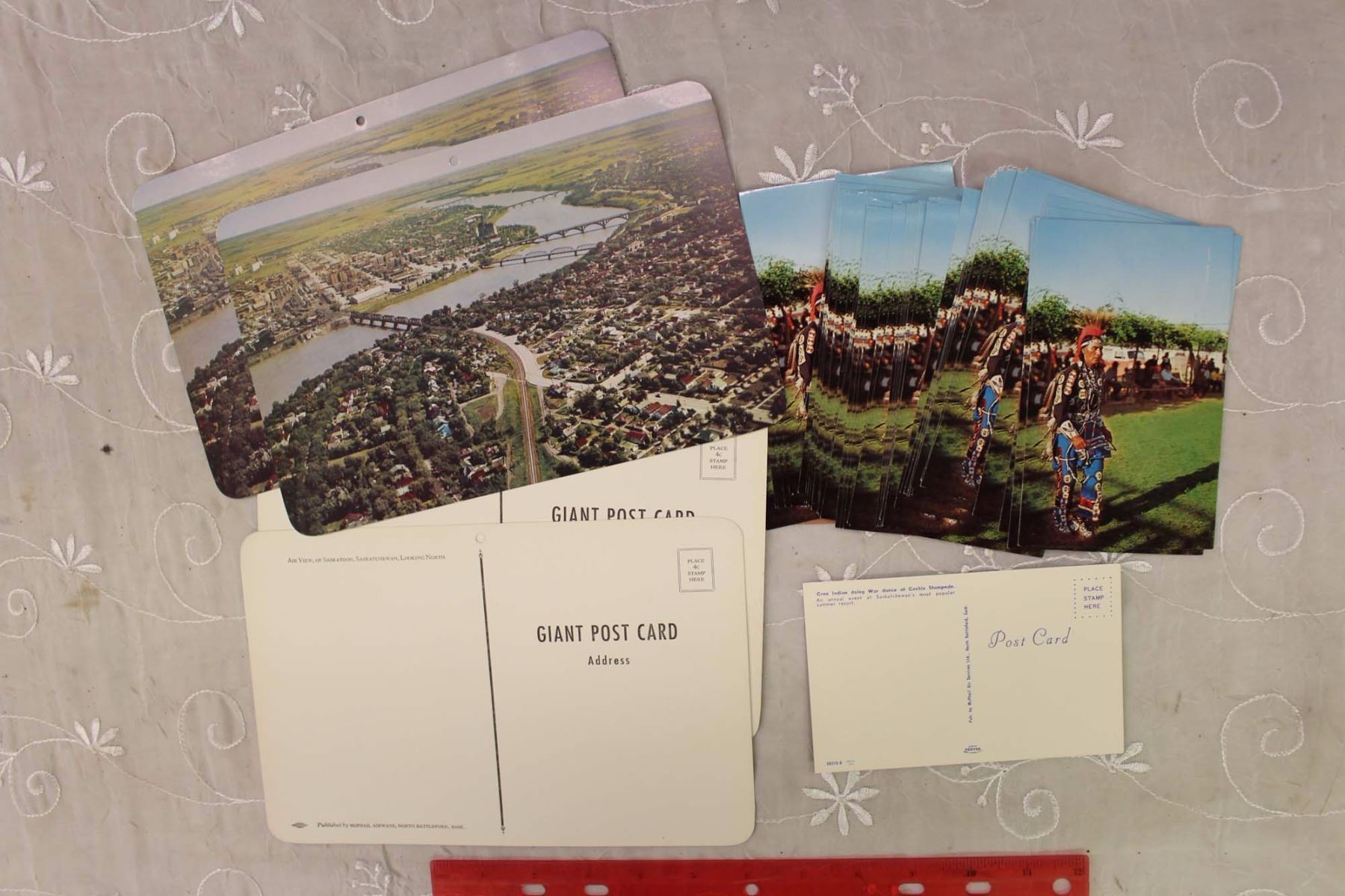 1950s Airview of Saskatoon Looking North (Giant Postcards)&1950s Cree ...
