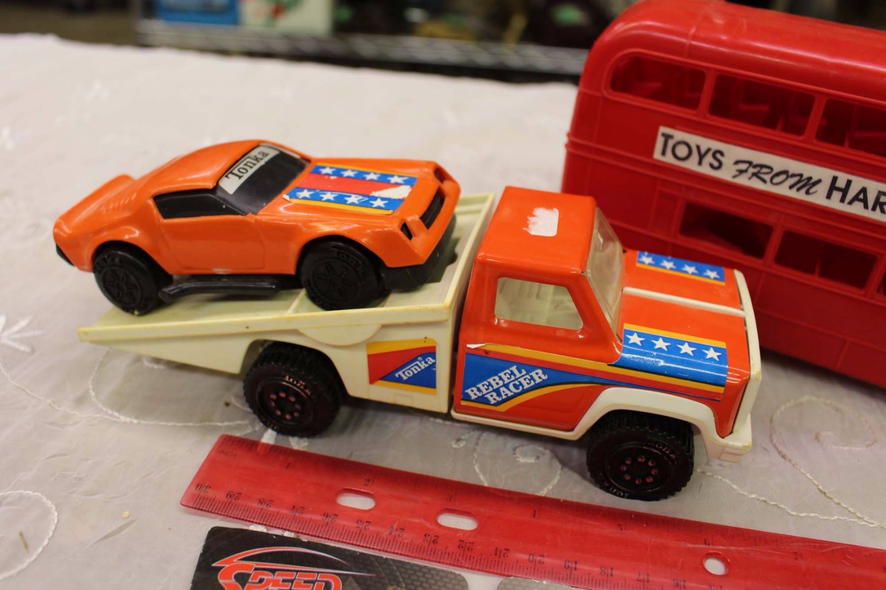 Lot of Misc Toys (Tonka Rebel Racer Truck&Race Car,London Bus, Hot ...