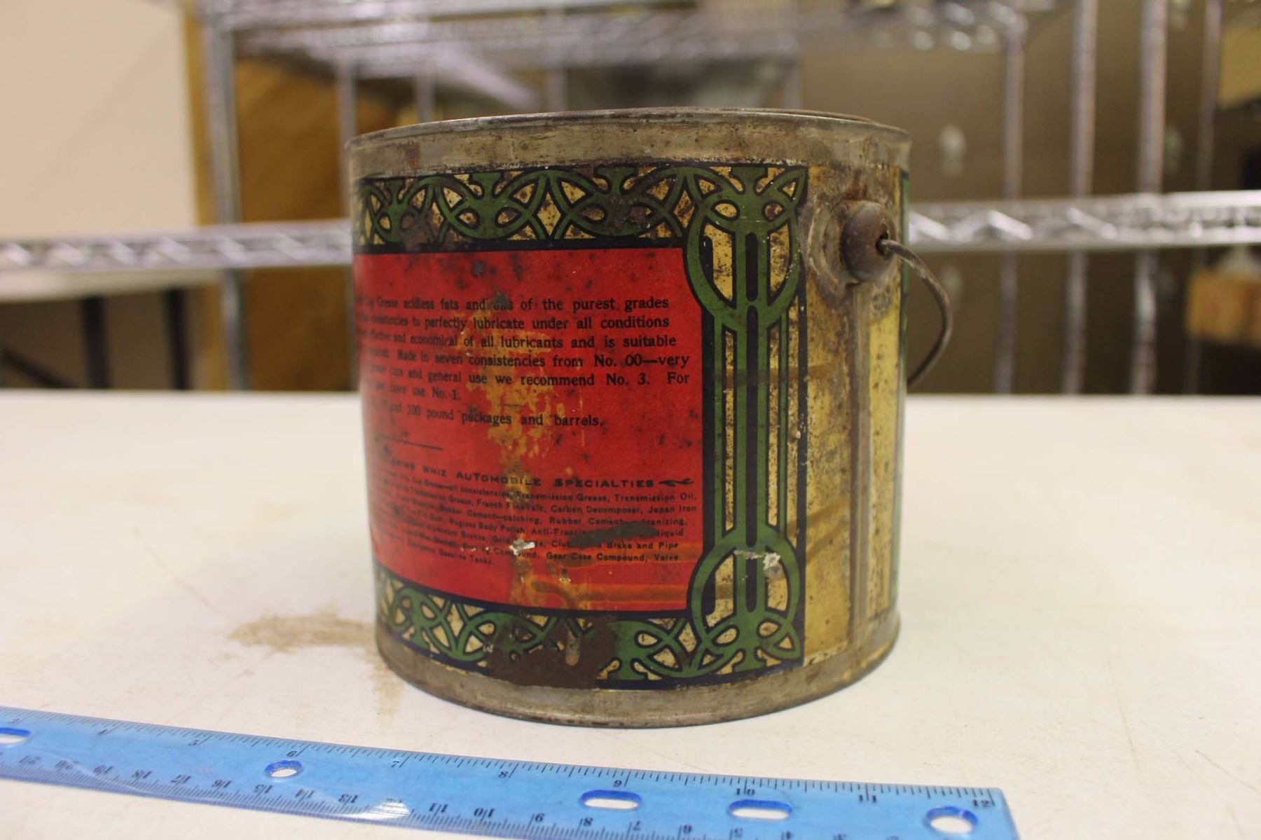 Whiz Cup Grease Pail The R.M. Hollingshead Co. (5 Lbs. Net)(Empty)