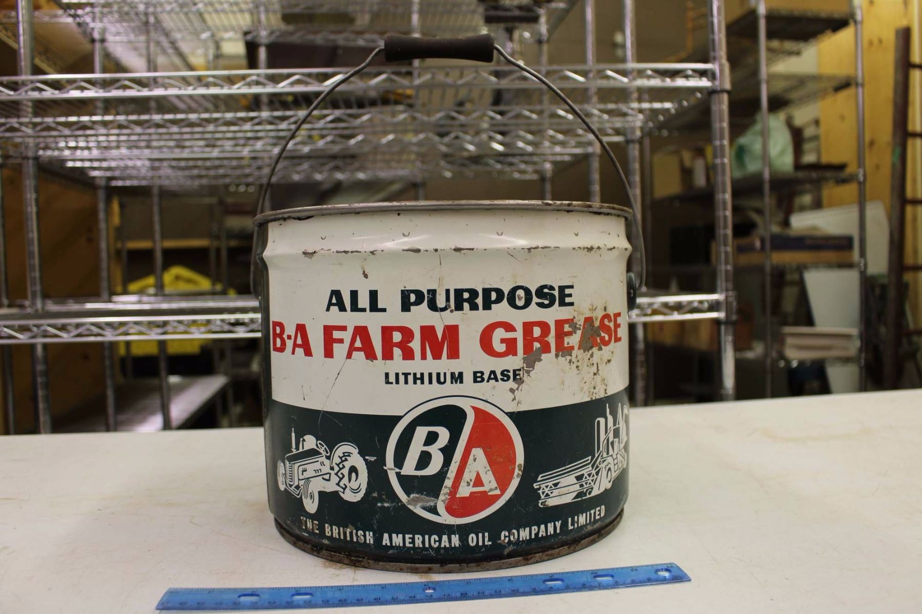 B-A Farm Grease Pail (25 Lbs)(Empty)