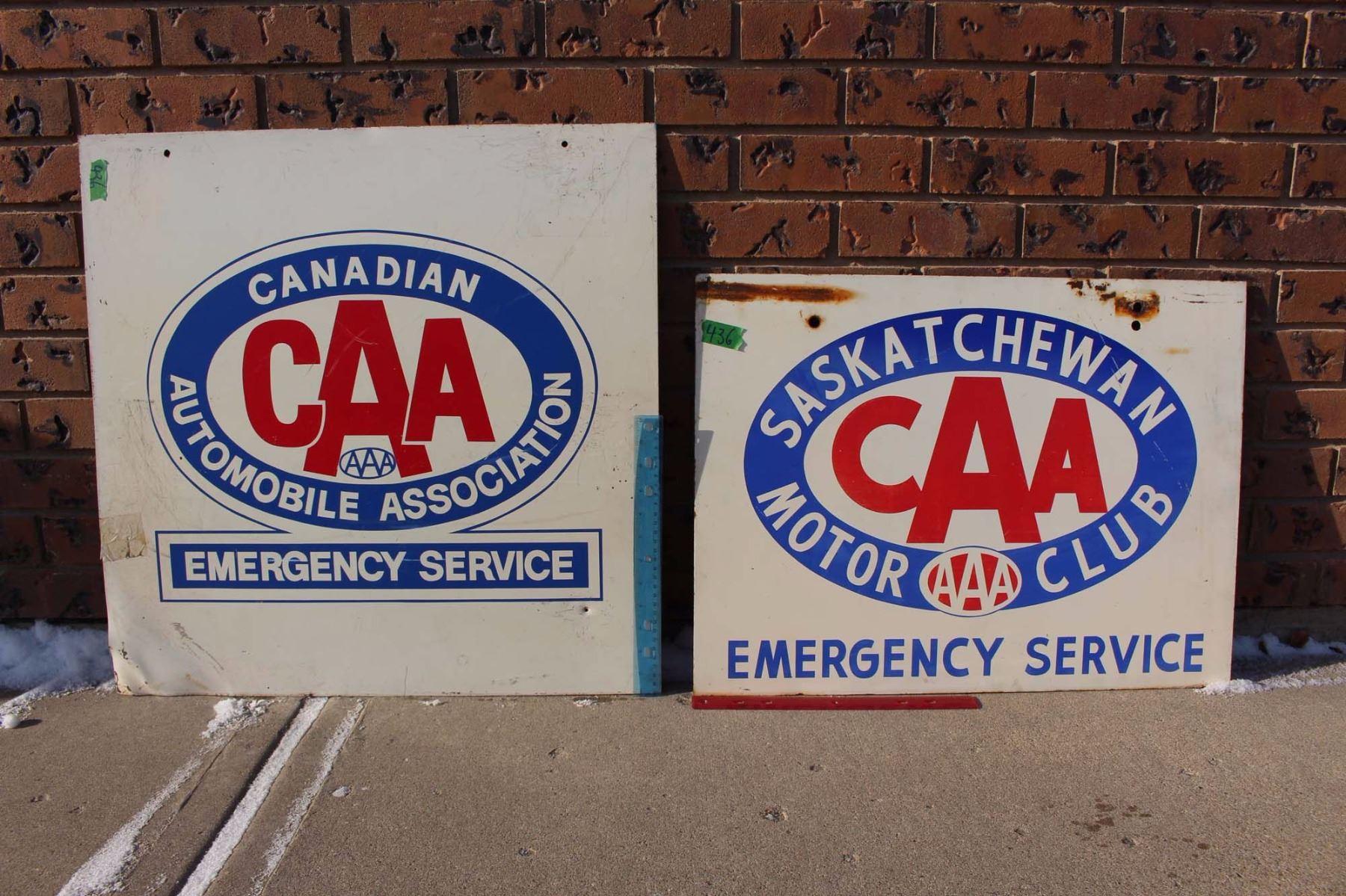 Pair Of DS CAA Signs (24"x18" And 24"x24")