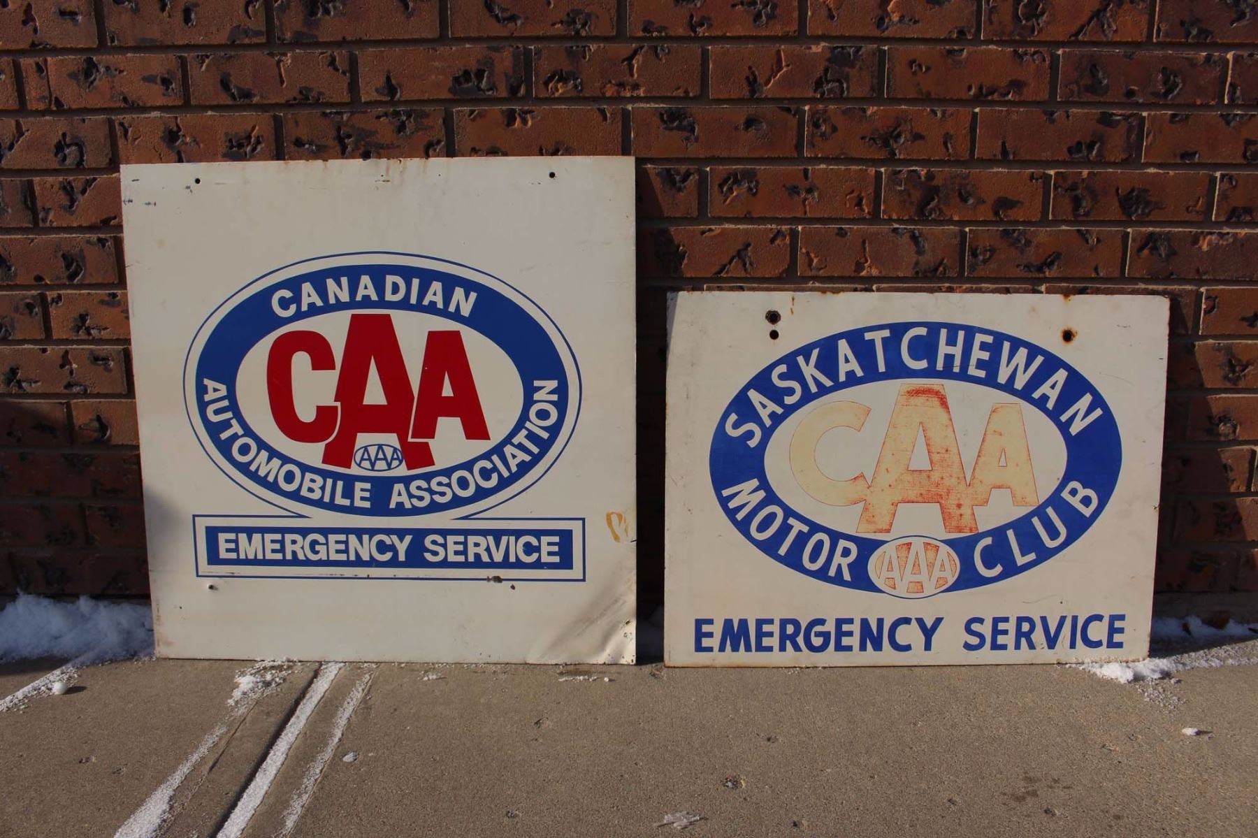 Pair Of DS CAA Signs (24"x18" And 24"x24")