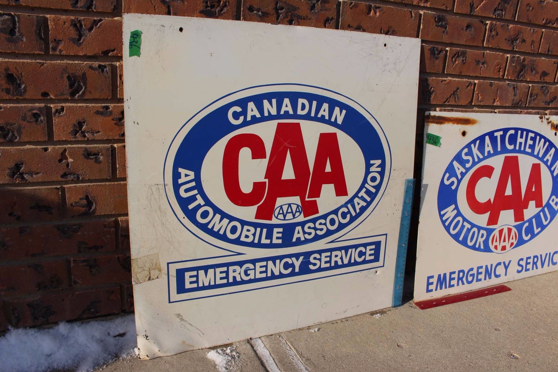 Pair Of DS CAA Signs (24"x18" And 24"x24")
