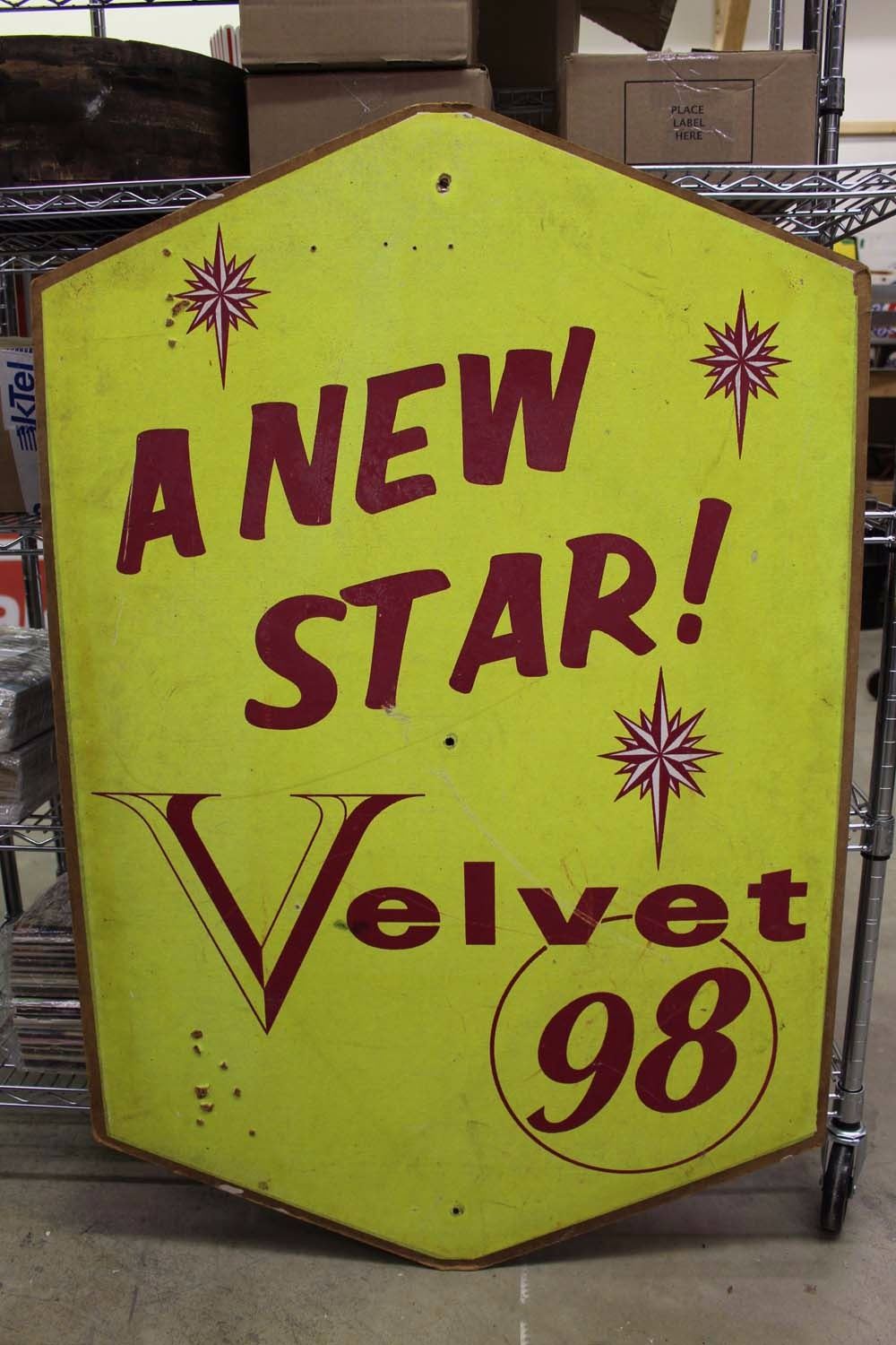 Velvet 98 Pressboard Sign 'A New Star!' (49"x32") (BA British American ...