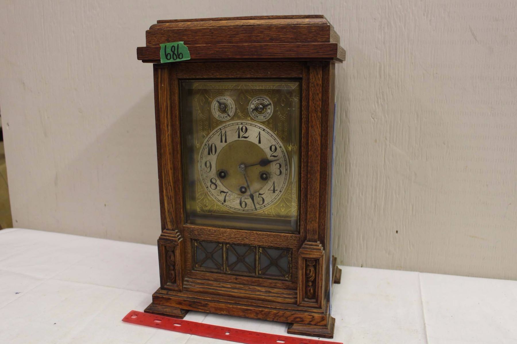 Antique 1920's German Junghams West Minister Chime Mantle Clock