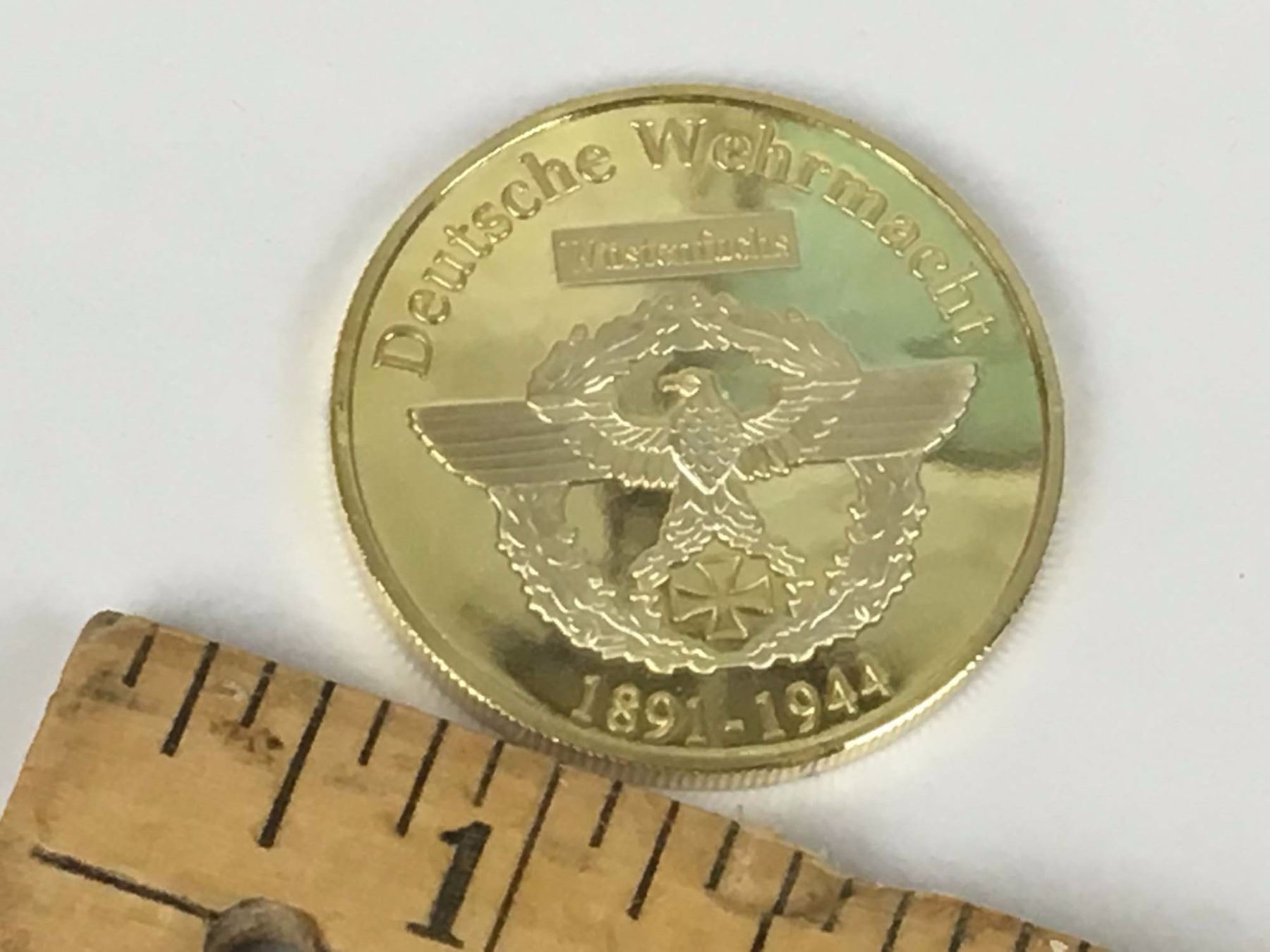 1891-1944 Commemorative Erwin Rommel Nazi Collector Coin