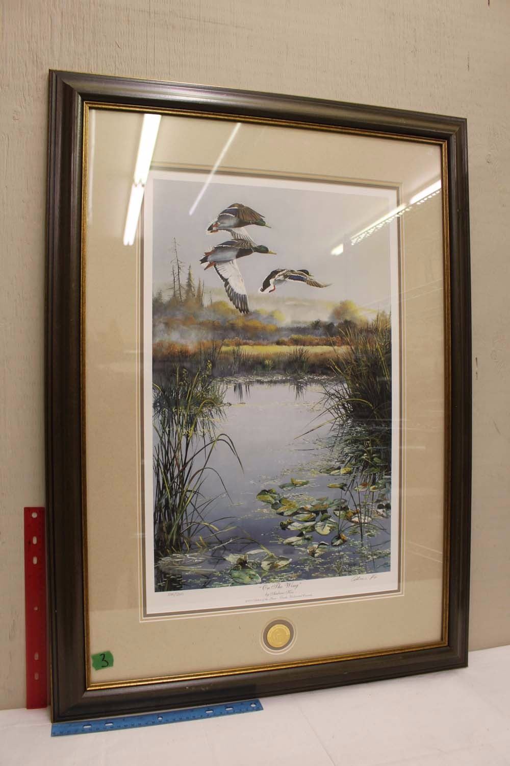 Ducks Unlimited Print "On The Wing" (By Andrew Kiss)(38"x27")