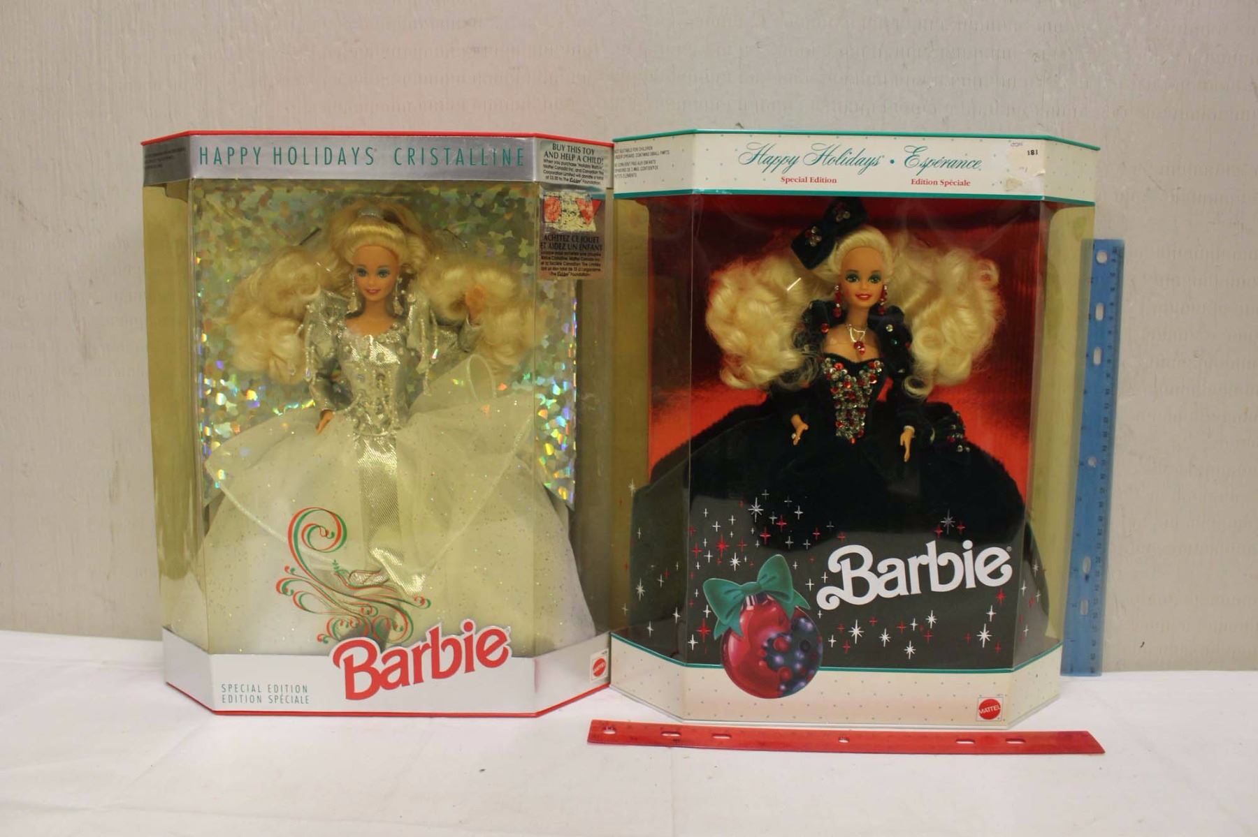 Happy Holiday Special Edition Barbie Dolls (2)(1991,1992)(NIB)