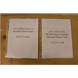 1972 Philly Gum Co. Horrible Horoscope Cards&1973 OPC RCMP Cards