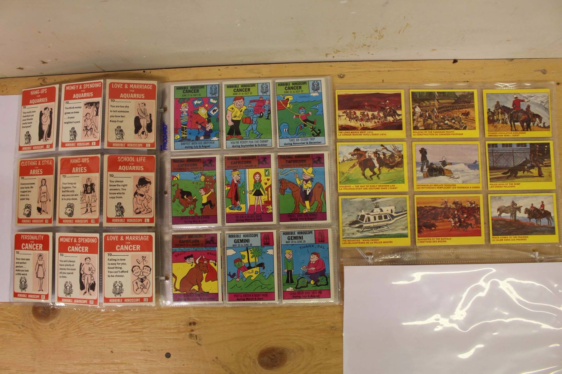 1972 Philly Gum Co. Horrible Horoscope Cards&1973 OPC RCMP Cards