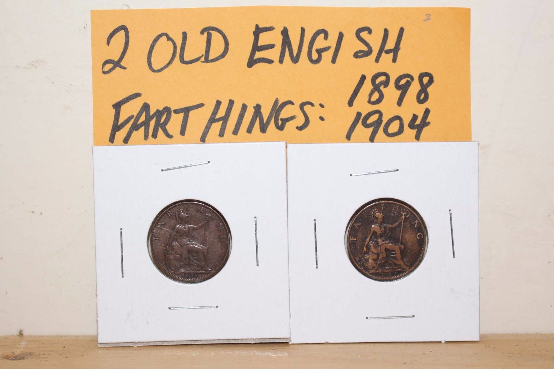 1898&1904 UK Old Farthings Coins