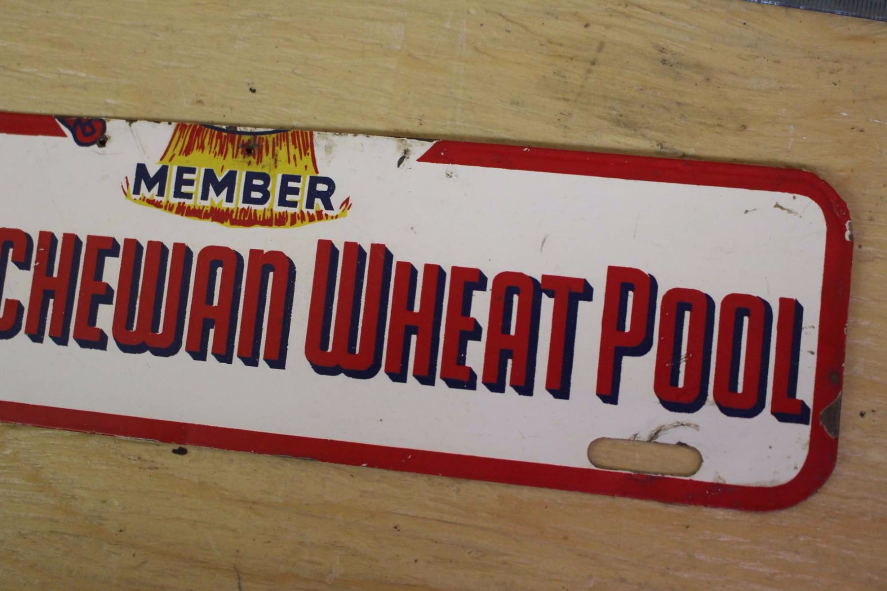 Saskatchewan Wheat Pool Porcelain Sign