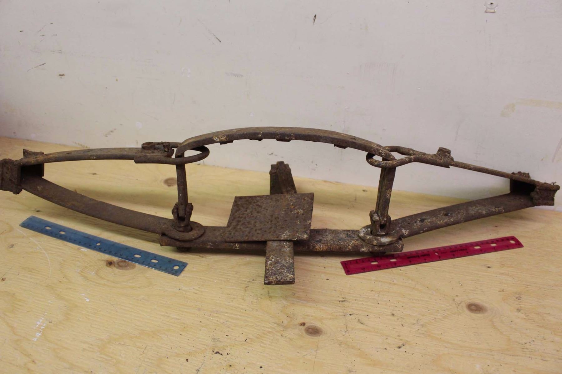 Large Antique Handmade Bear Trap