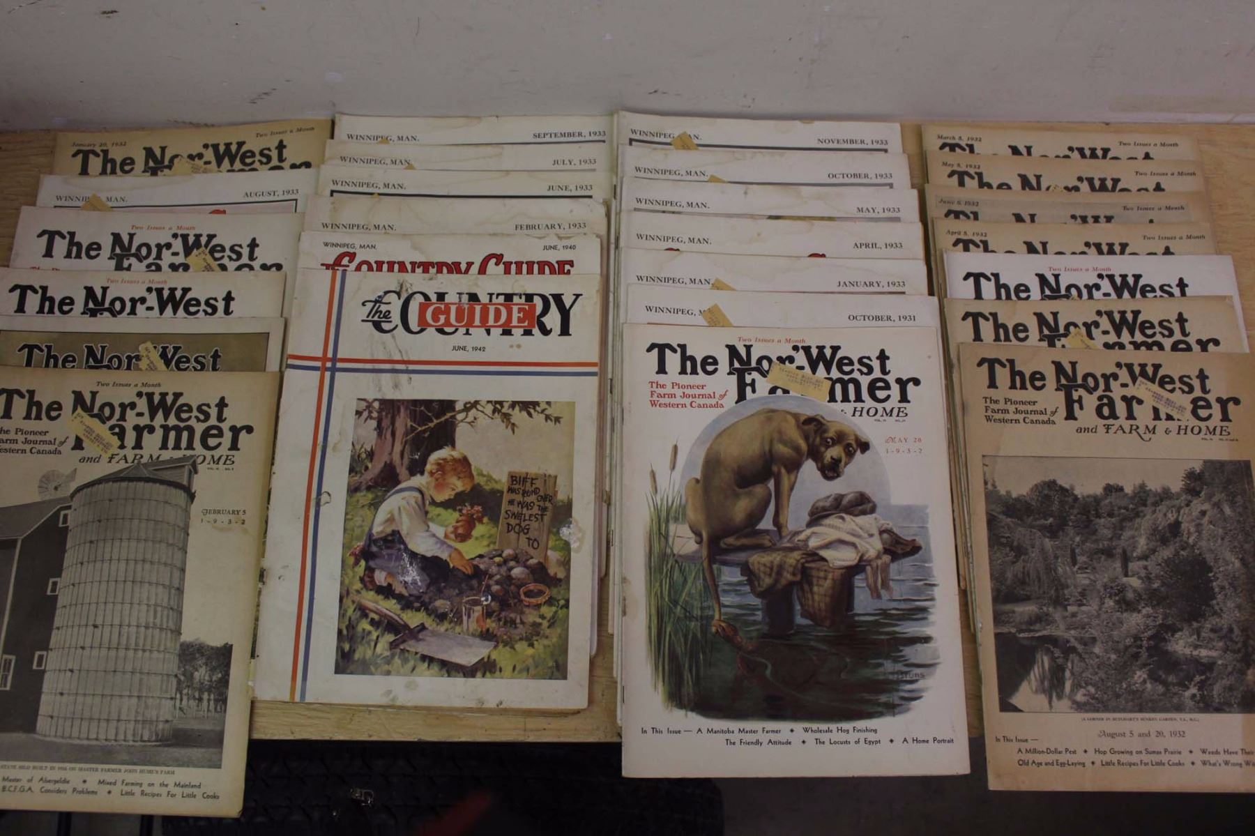 Lot Of 1930's Country Guides And Nor-West Farmer Magazines
