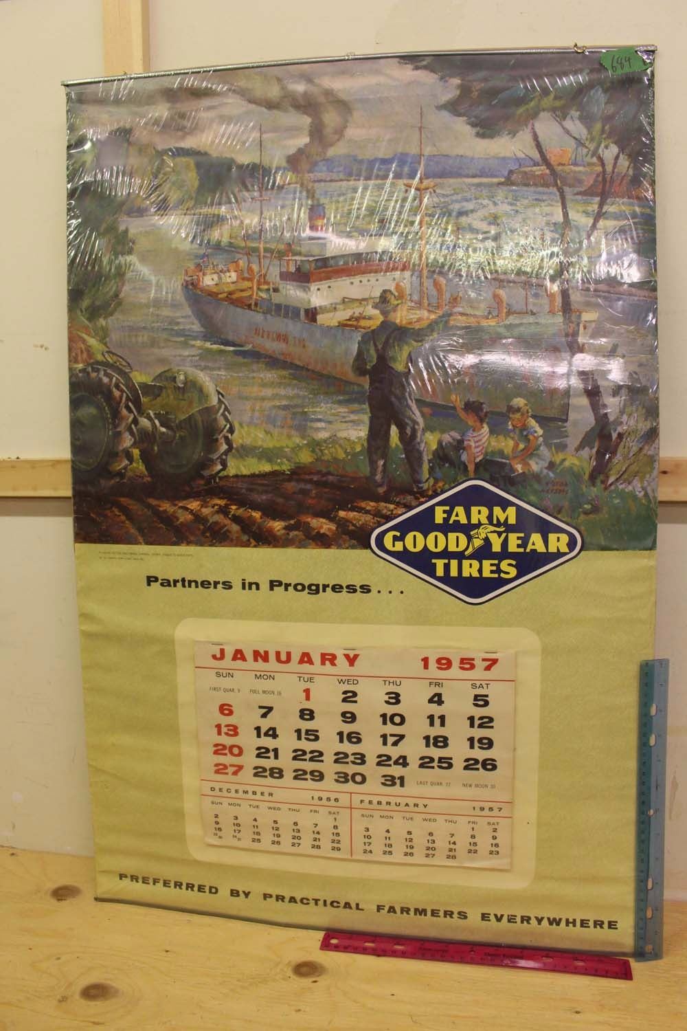 Farm Goodyear Tires 1957 Calendar