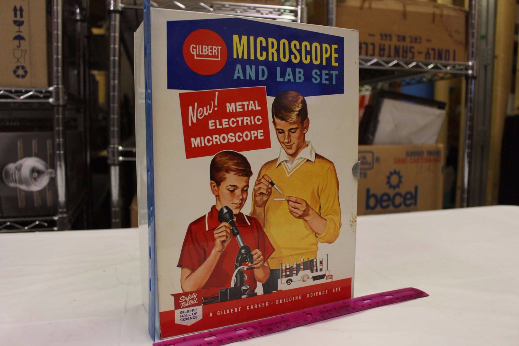 Vintage Gilbert Microscope& Lab Set