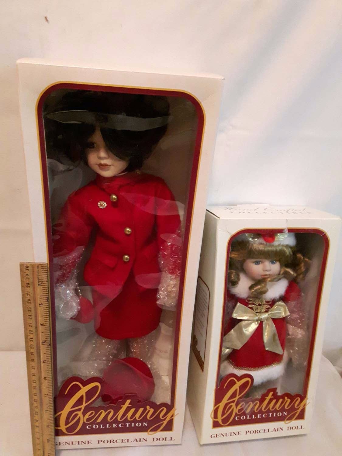 Hand Crafted Century Collection Genuine Porcelain Dolls(2)