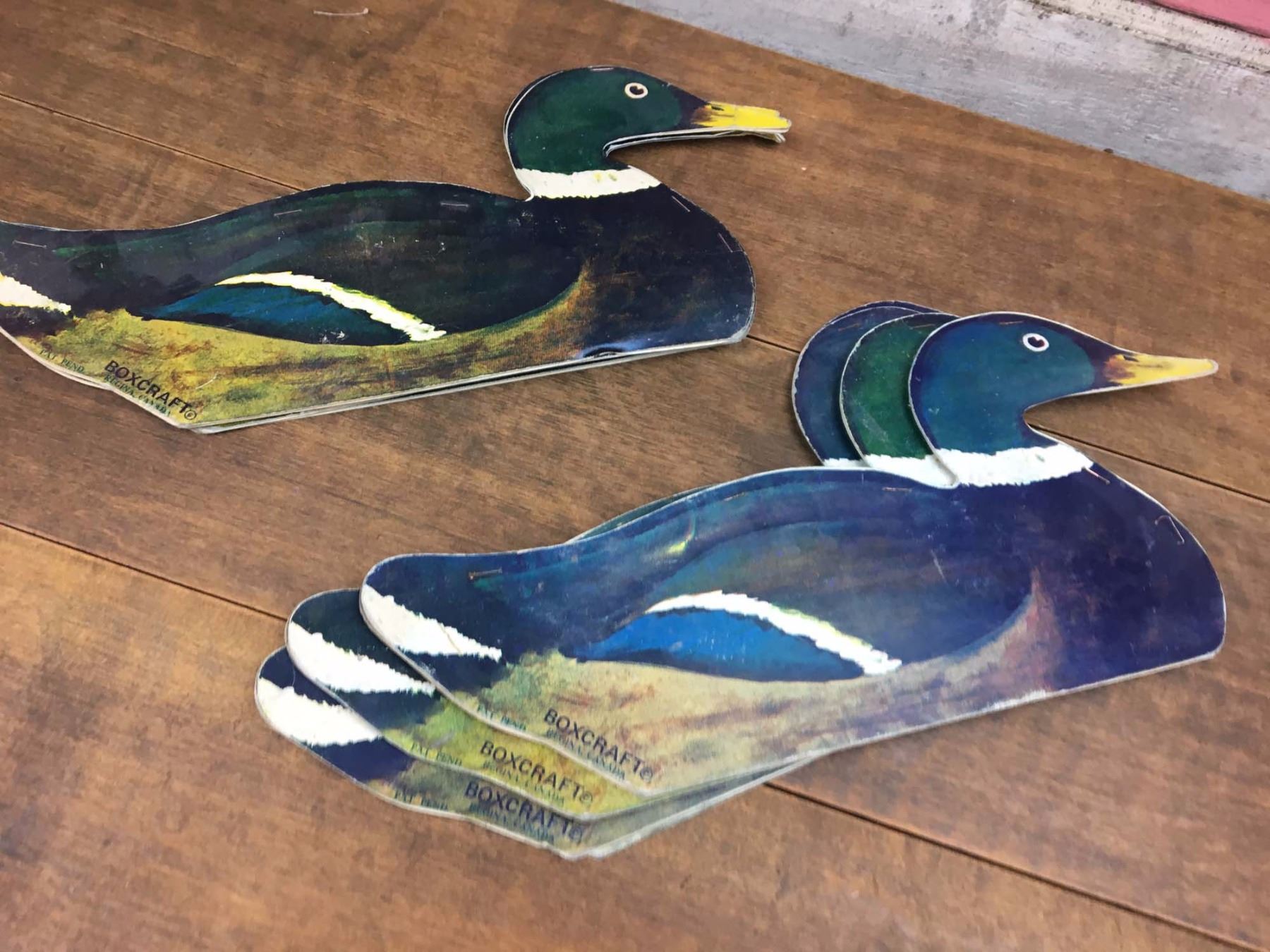 Vintage Paper Duck Decoys Lot (8)