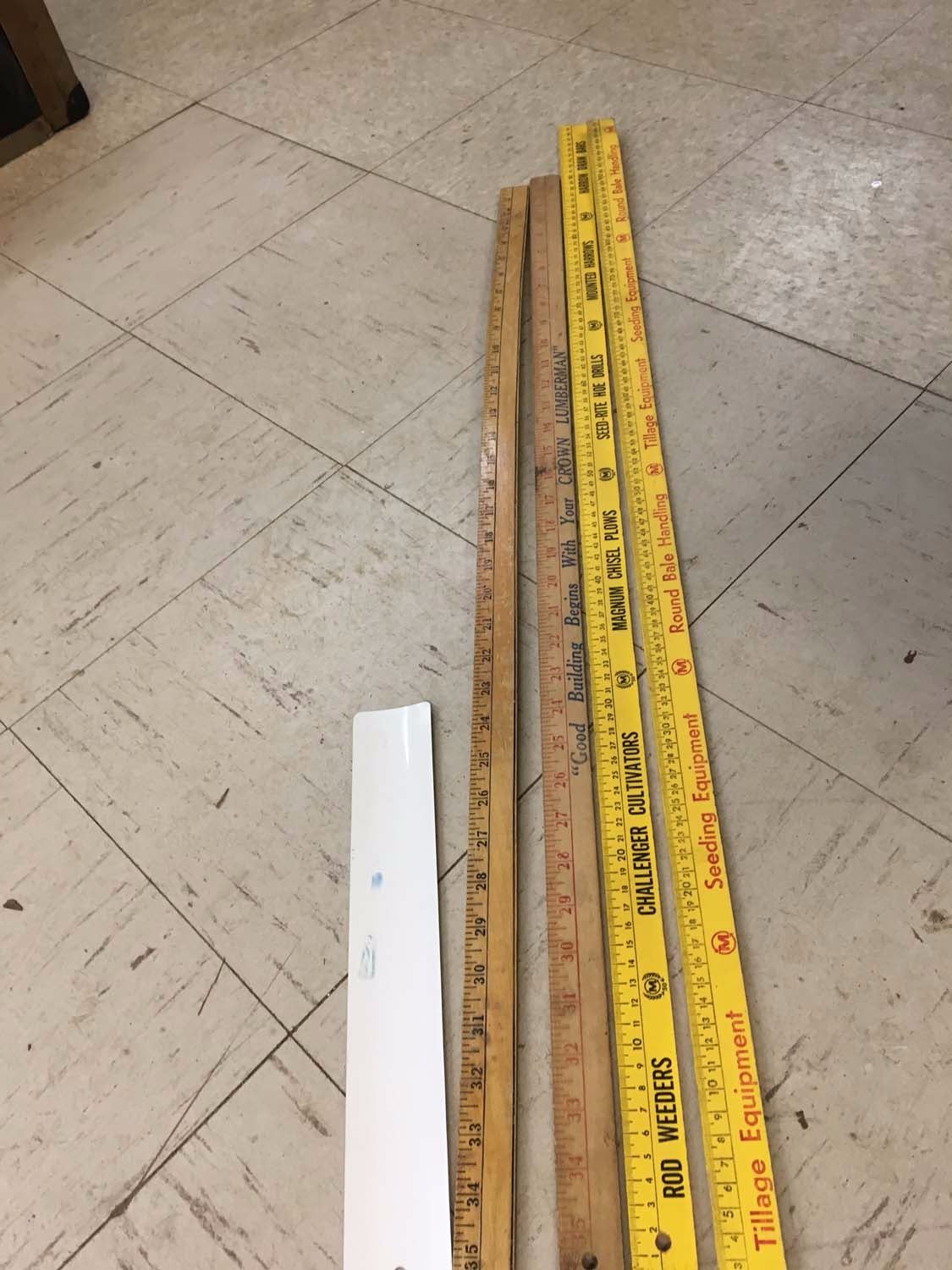 Advertising Metre Yard Stick Ruler Lot (Yorkton, Pepsi, Morris)