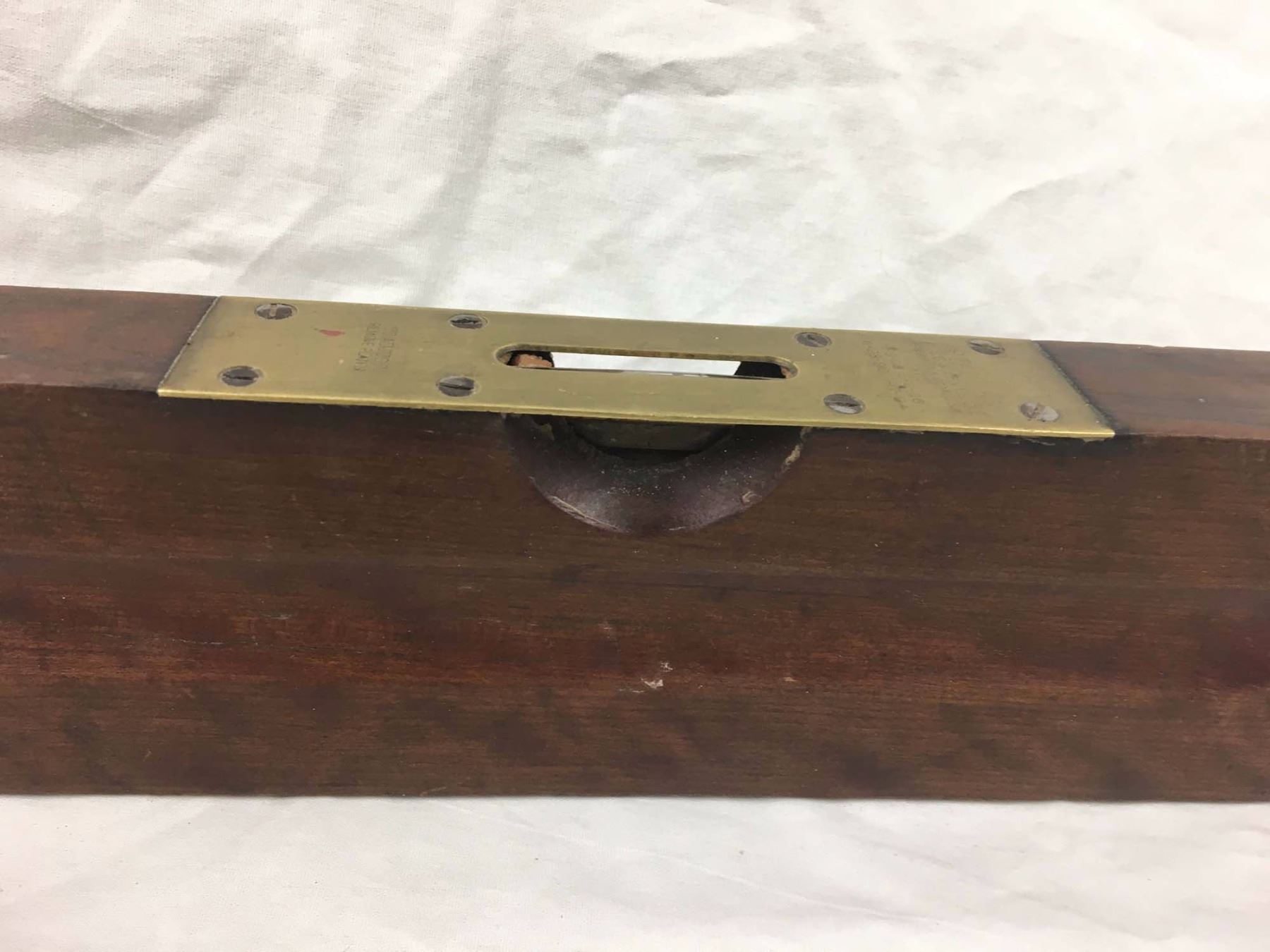 Antique Carpenters Tools (Brass & Wood Level (Stanley), Square, Plane)