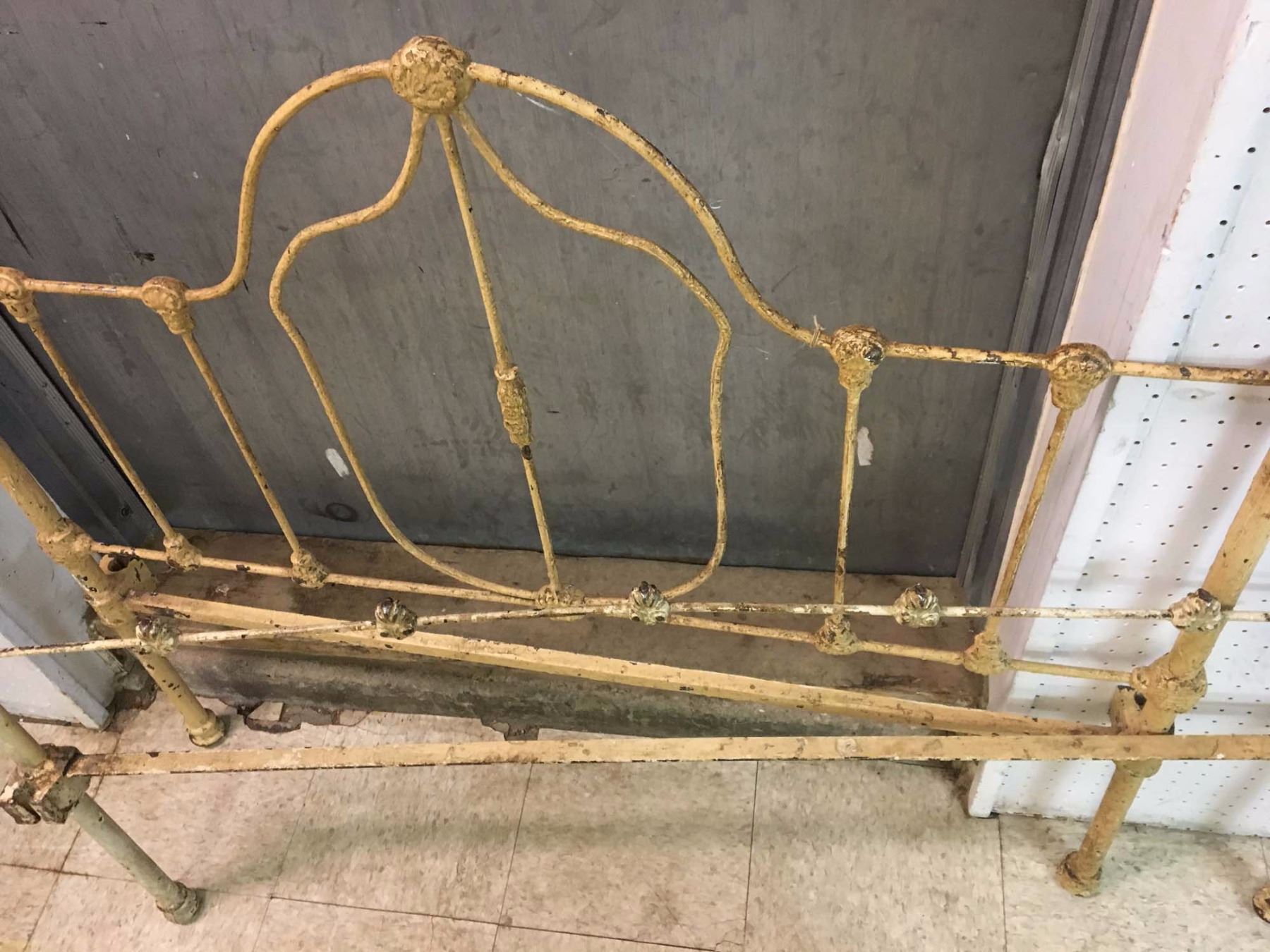 Antique Iron Headboard & Footboard