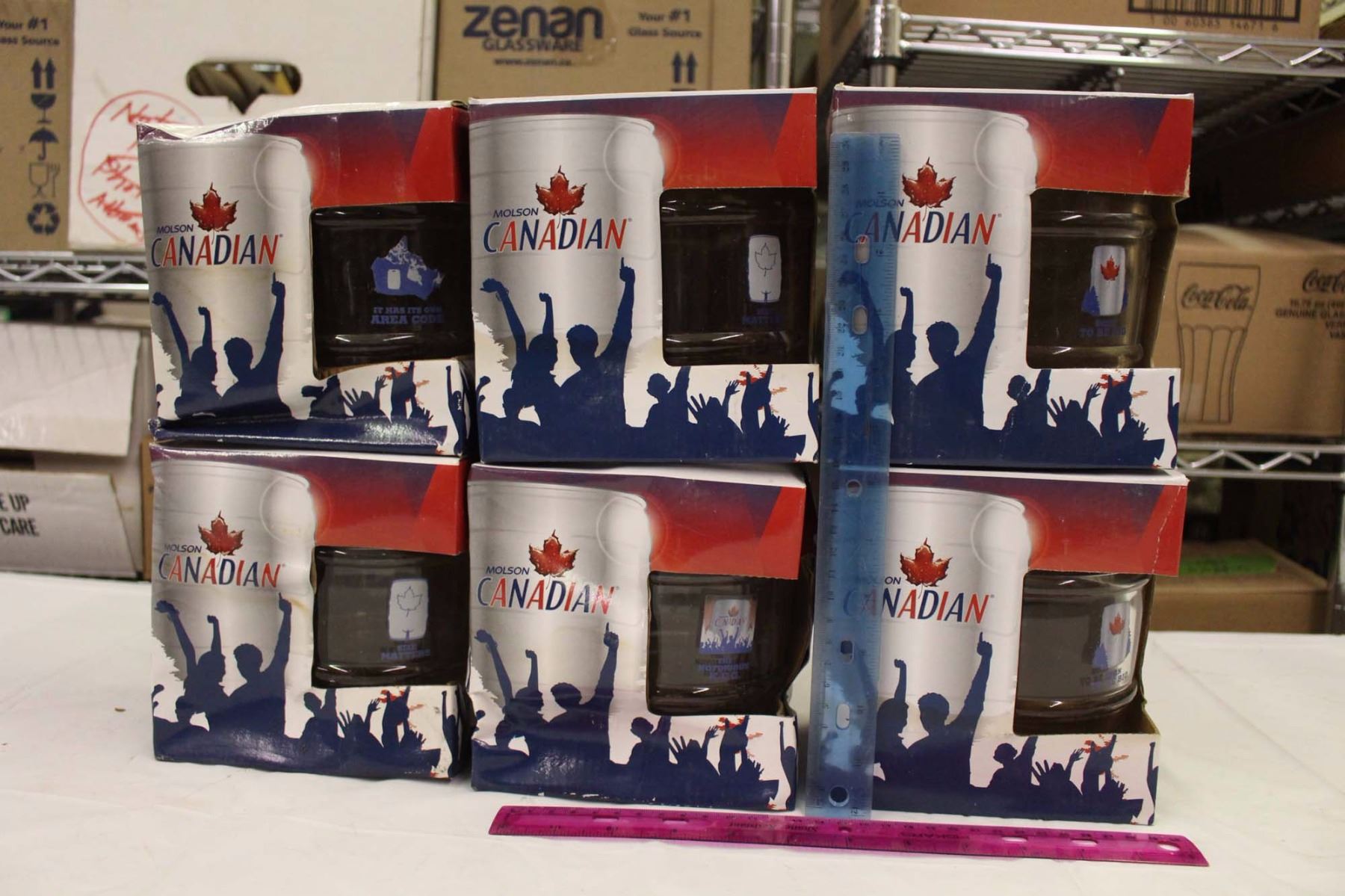 Lot of Molson Canadian Mega Keg Mugs (6)