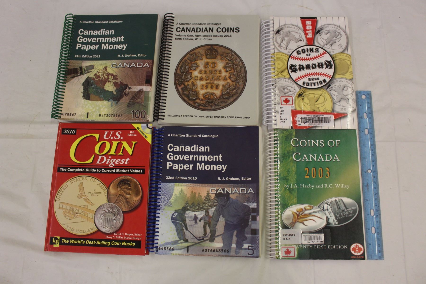 Lot of Informational Canada Coin Books(5)&1 US Coin Digest Book