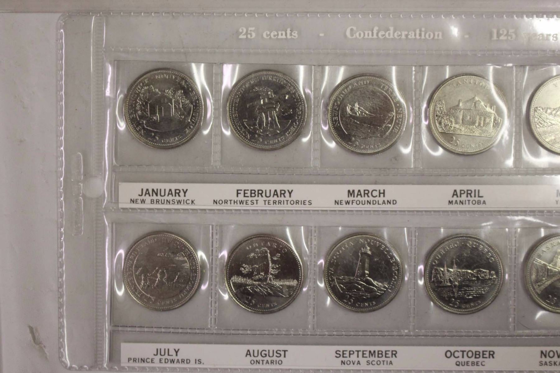 Canada 2000 25 Cents Coin Set& 25 Cents 125 Years Confederation Set