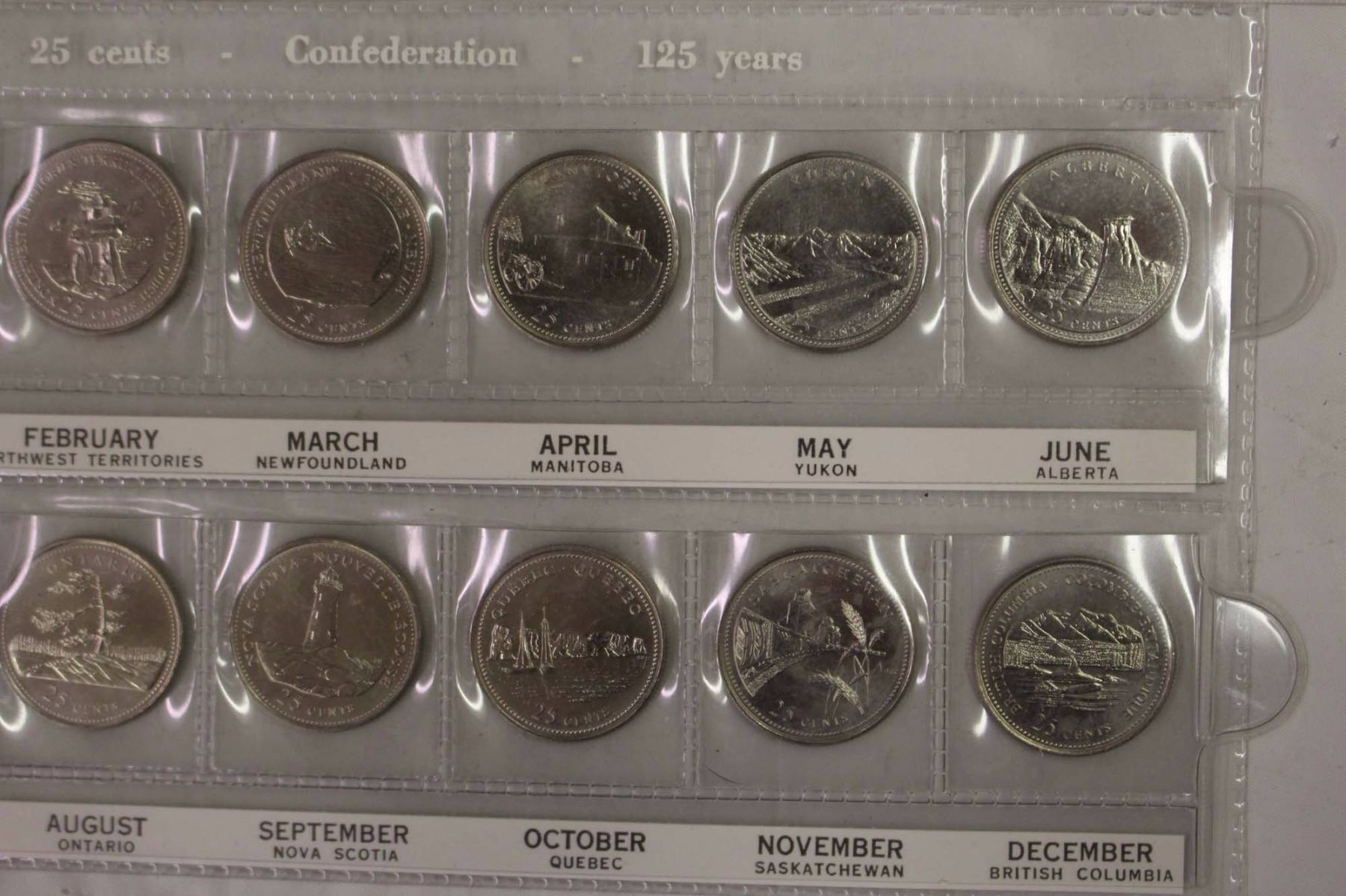 Canada 2000 25 Cents Coin Set& 25 Cents 125 Years Confederation Set