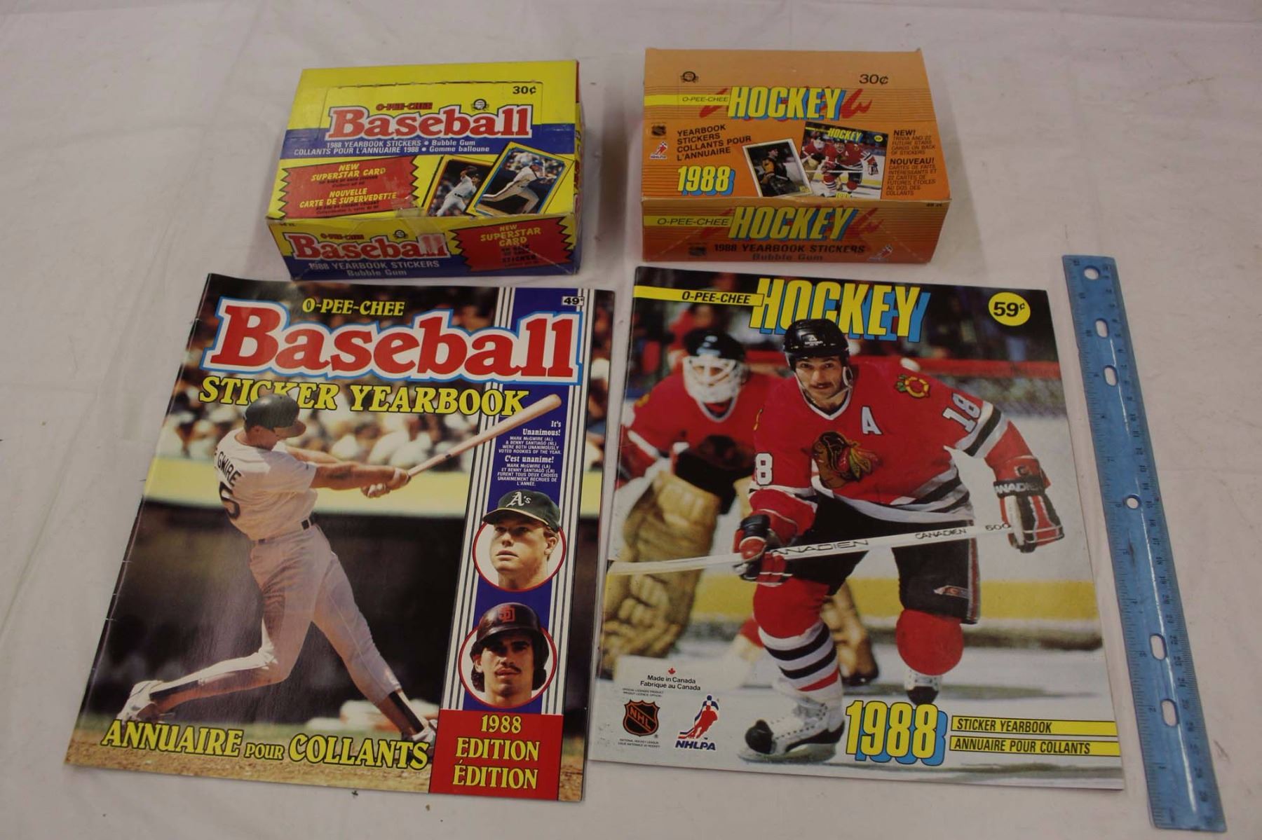Year Book Stickers:1988 OPC Hockey&1988 OPC Baseball&1988 OPC Baseball