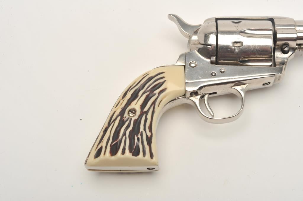 Great Western Arms Co. SAA revolver, .22 caliber, 5.5” barrel, nickel ...