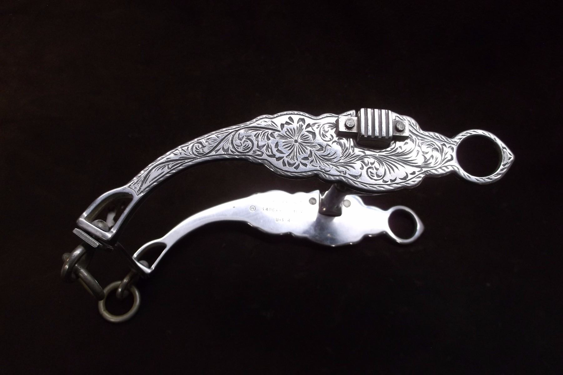 Marked Sliester Bit- Engraved- Nevada Cheek- Salinas Mouth