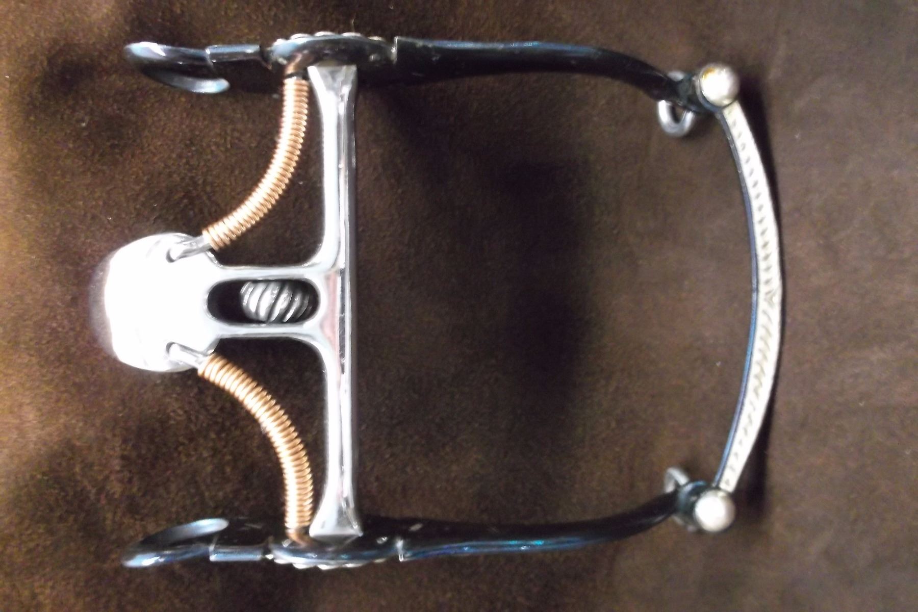 Marked B/B Silver Inlaid Bit- Arizona Cheek- Spoon Mouth- Slobber Bar