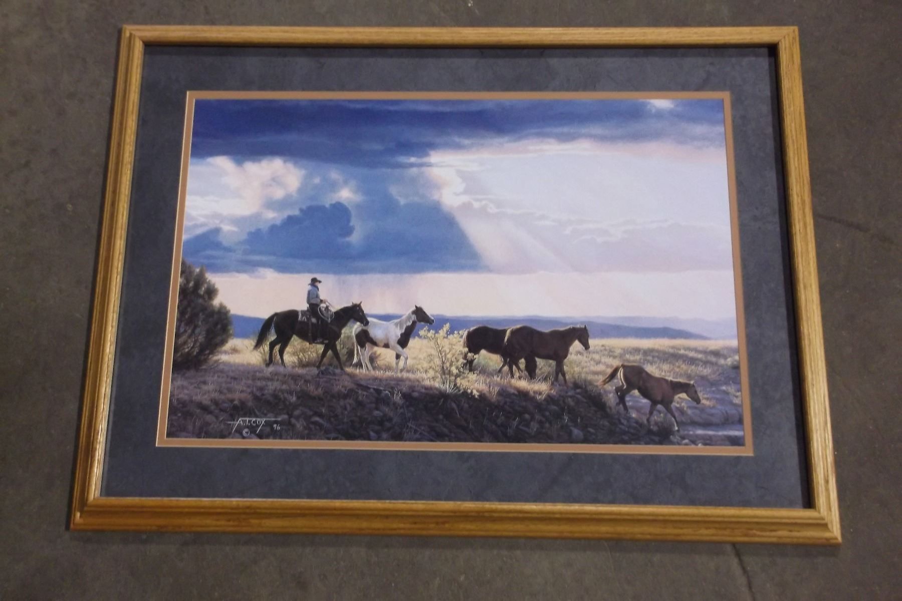 Tim Cox Print- 1996- Frame 37" X 26"