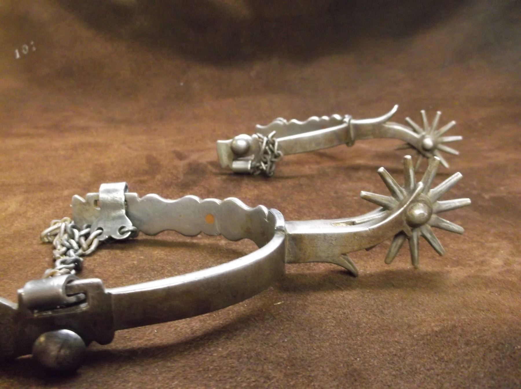 Star Marked Silver Inlaid Beurmann Spurs- Marked Forge- Peanut Pattern ...