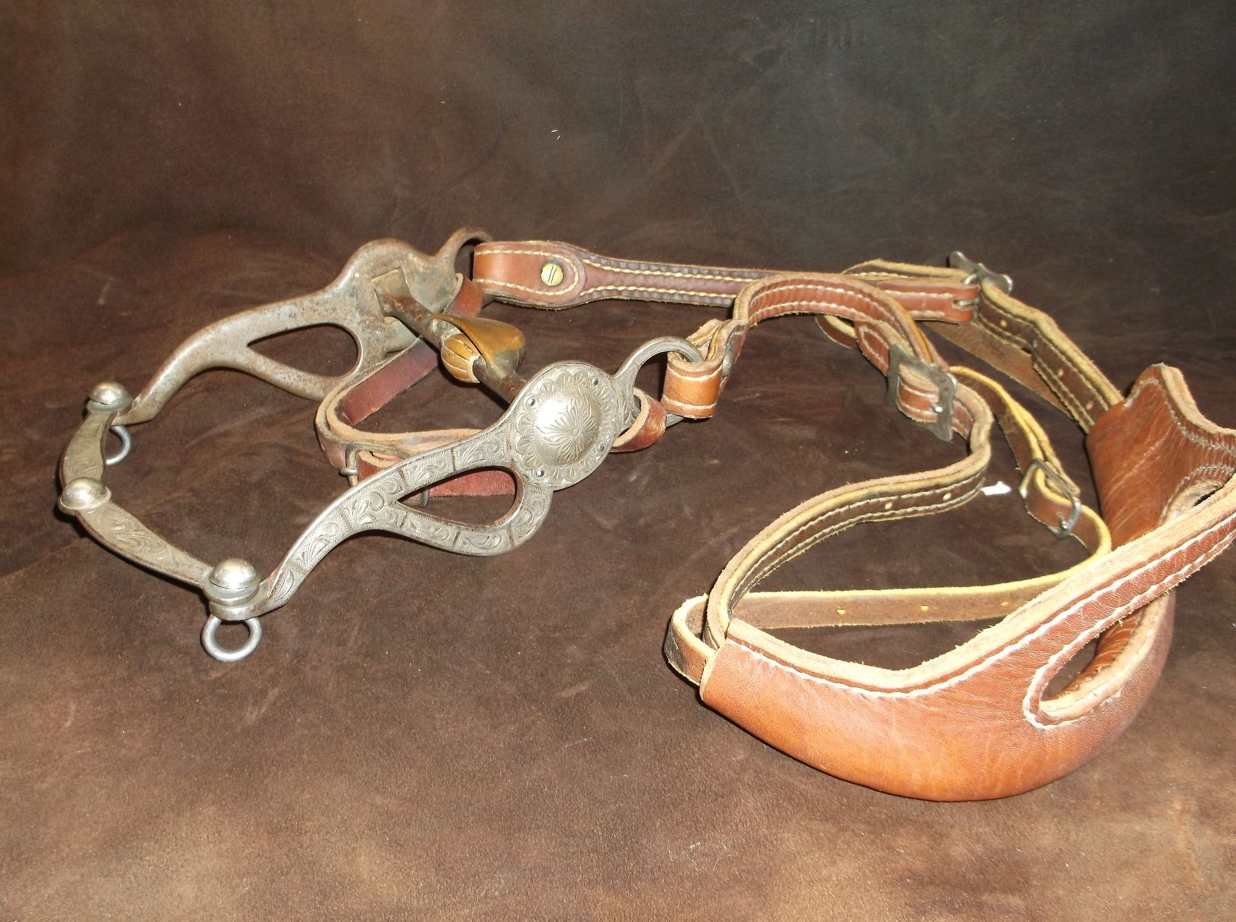 Marked Fleming Silver Inlaid Bit- Santa Maria Cheek- Salinas Mouth ...