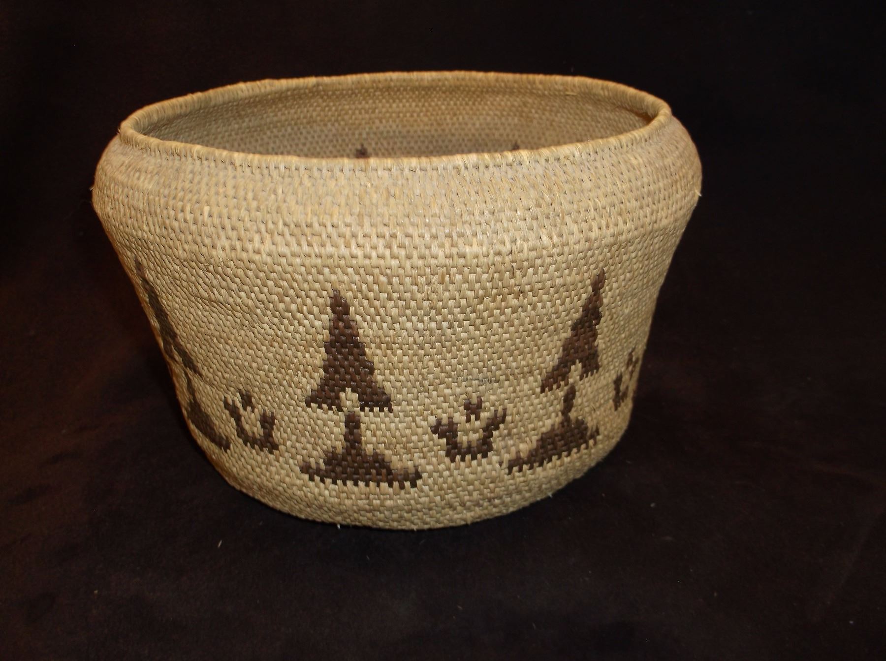 California Basket- C. 1900- Made from Willow and Pine Needles- Museum ...