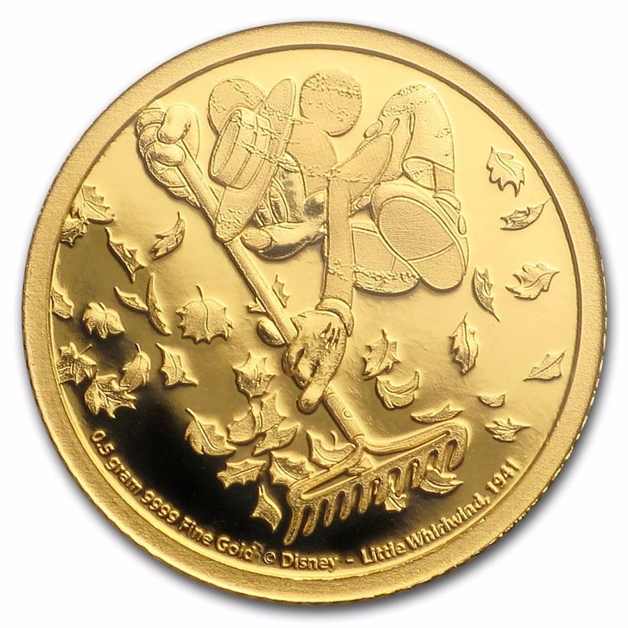 2017 $2.50 Mickey Through the Ages The little Whirlwind Gold Coin