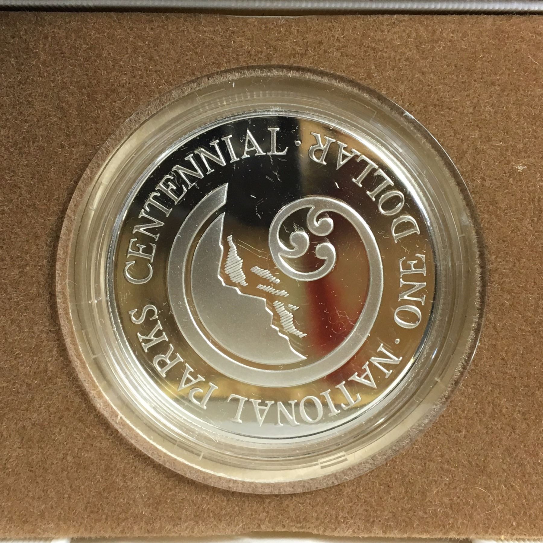 1987 New Zealand Silver Proof Five Dollars - Natinal Parks Centennial ...