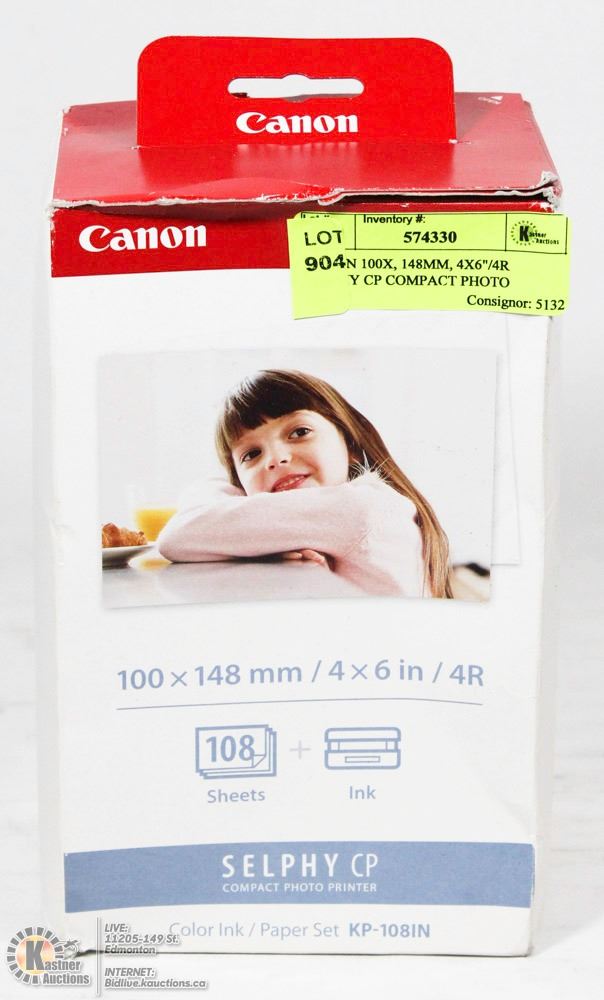 CANON 100X, 148MM, 4X6"/4R SELPHY CP COMPACT PHOTO