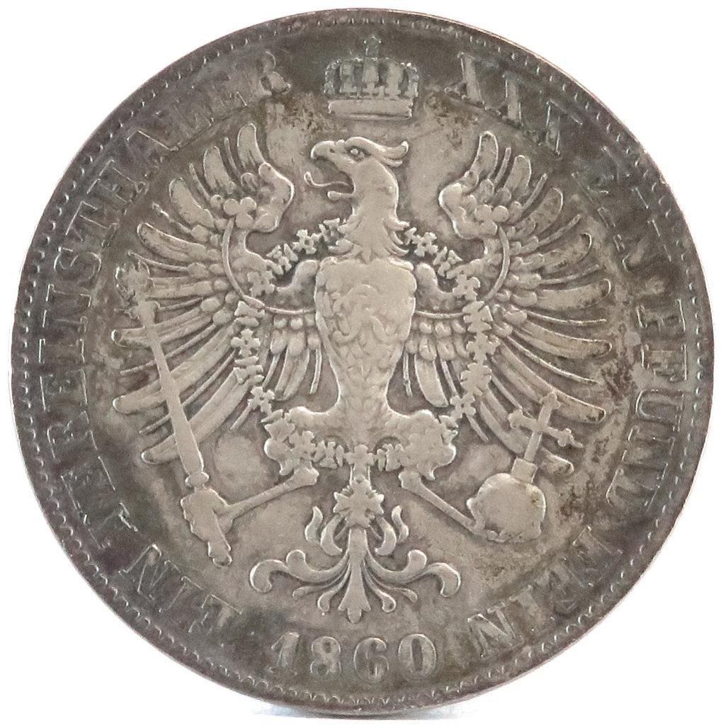 1860-A German States - Prussia Thaler.