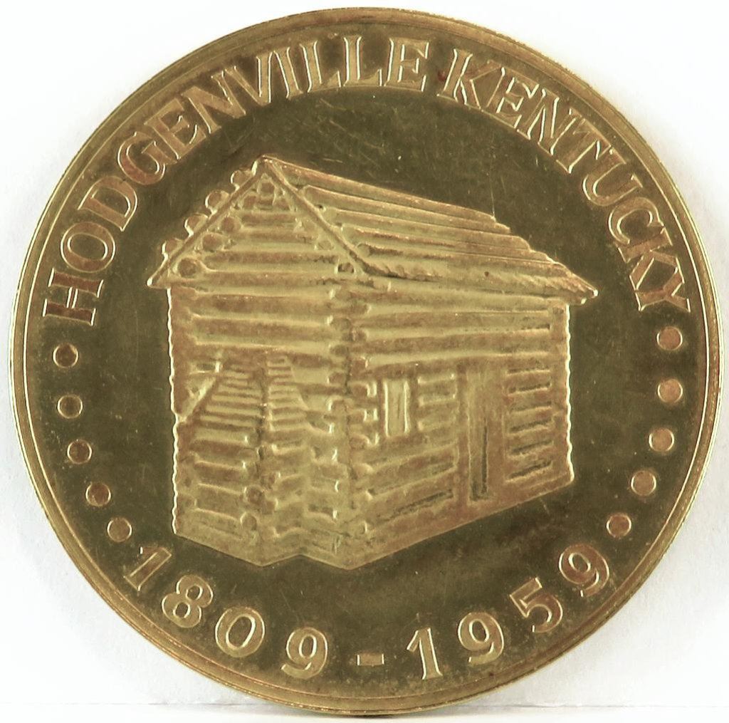 1809-1959 Abraham Lincoln Birthplace, Hodgenville, Kentucky, Gold Medal ...