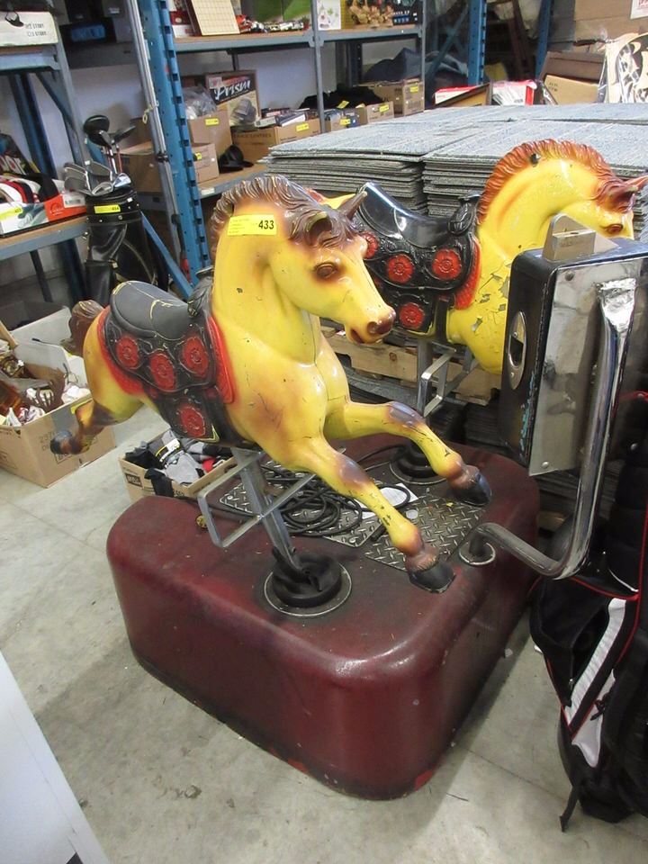 Vintage Coin Operated Champion Double Pony Ride