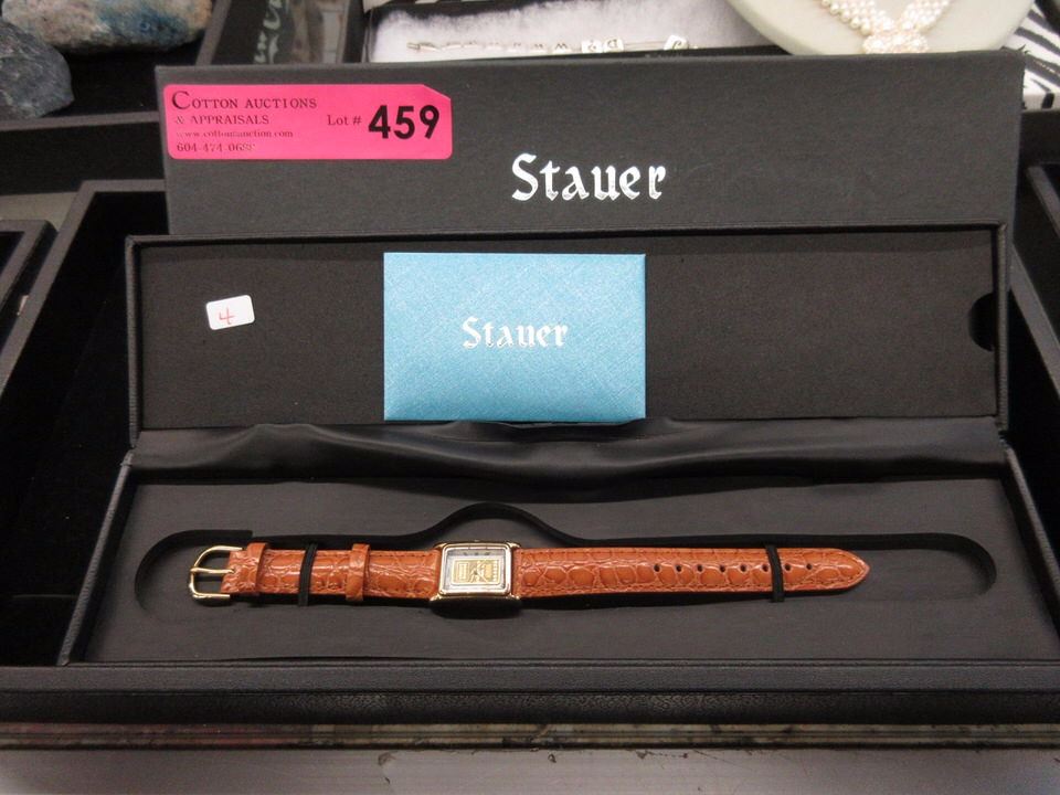 New in Box Ladies Stauer Gold Ingot Watch