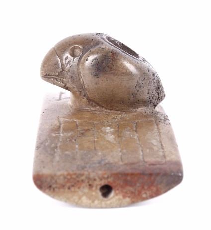 Woodland Era Hopewell Raven Effigy Platform Pipe