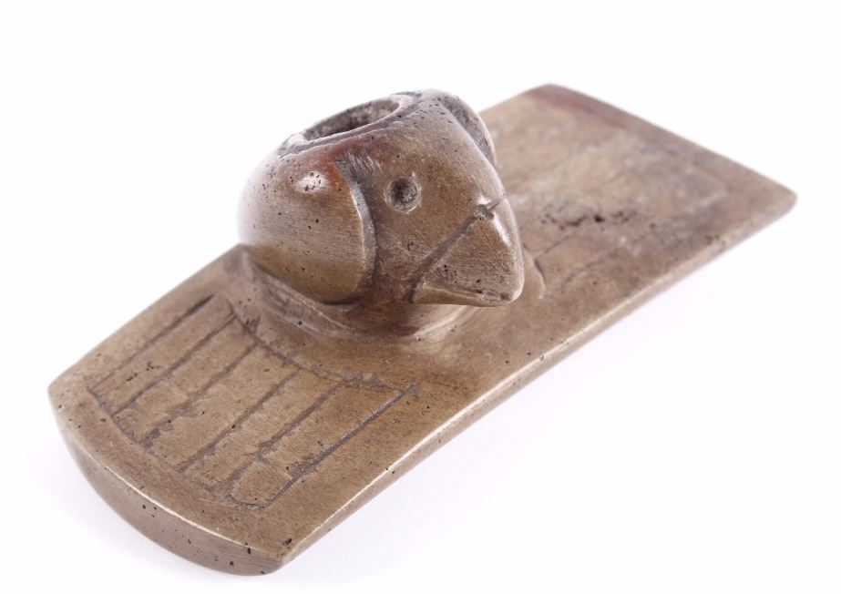 Woodland Era Hopewell Raven Effigy Platform Pipe