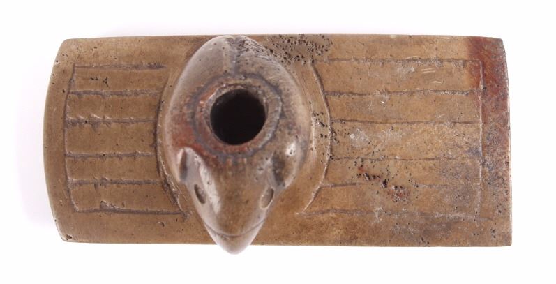 Woodland Era Hopewell Raven Effigy Platform Pipe