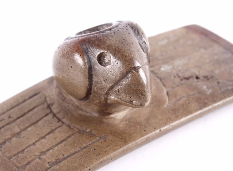 Woodland Era Hopewell Raven Effigy Platform Pipe